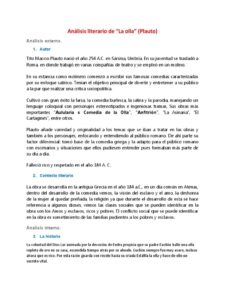 Aulularia: La Olla de Oro de Plauto y su Legado | Metaforas